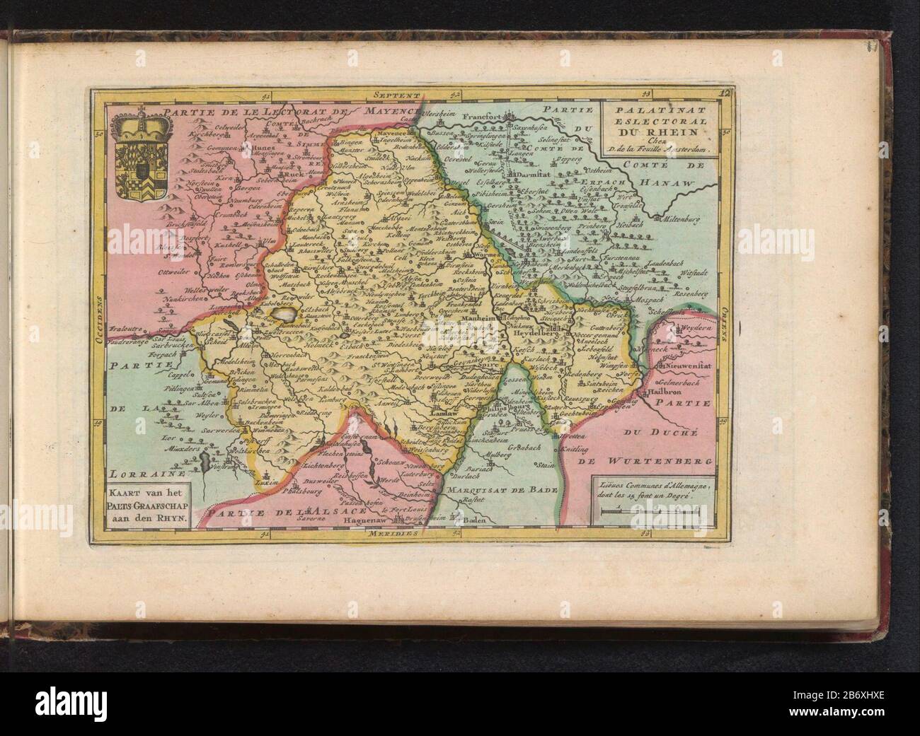 Kaart van Rijnland-Palts Kaart van het Palts Graafschap aan den Rhyn ...
