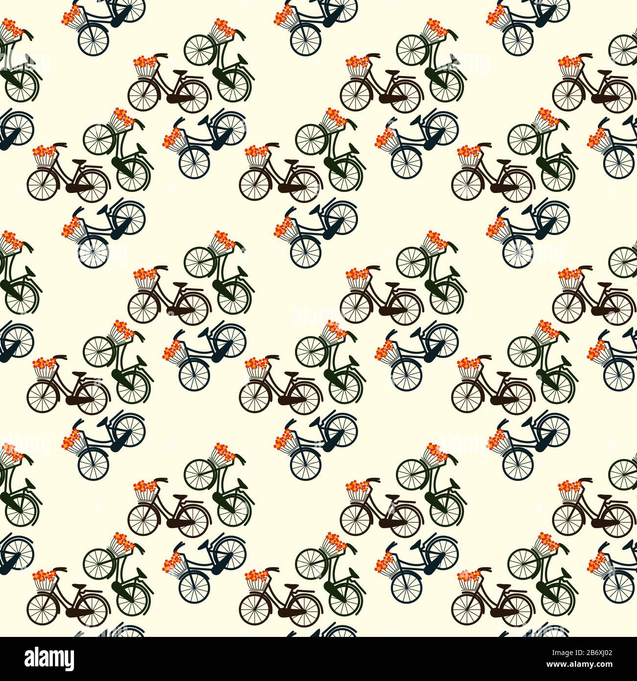 Bicycle wallpaper, illustration, vector on white background Stock ...