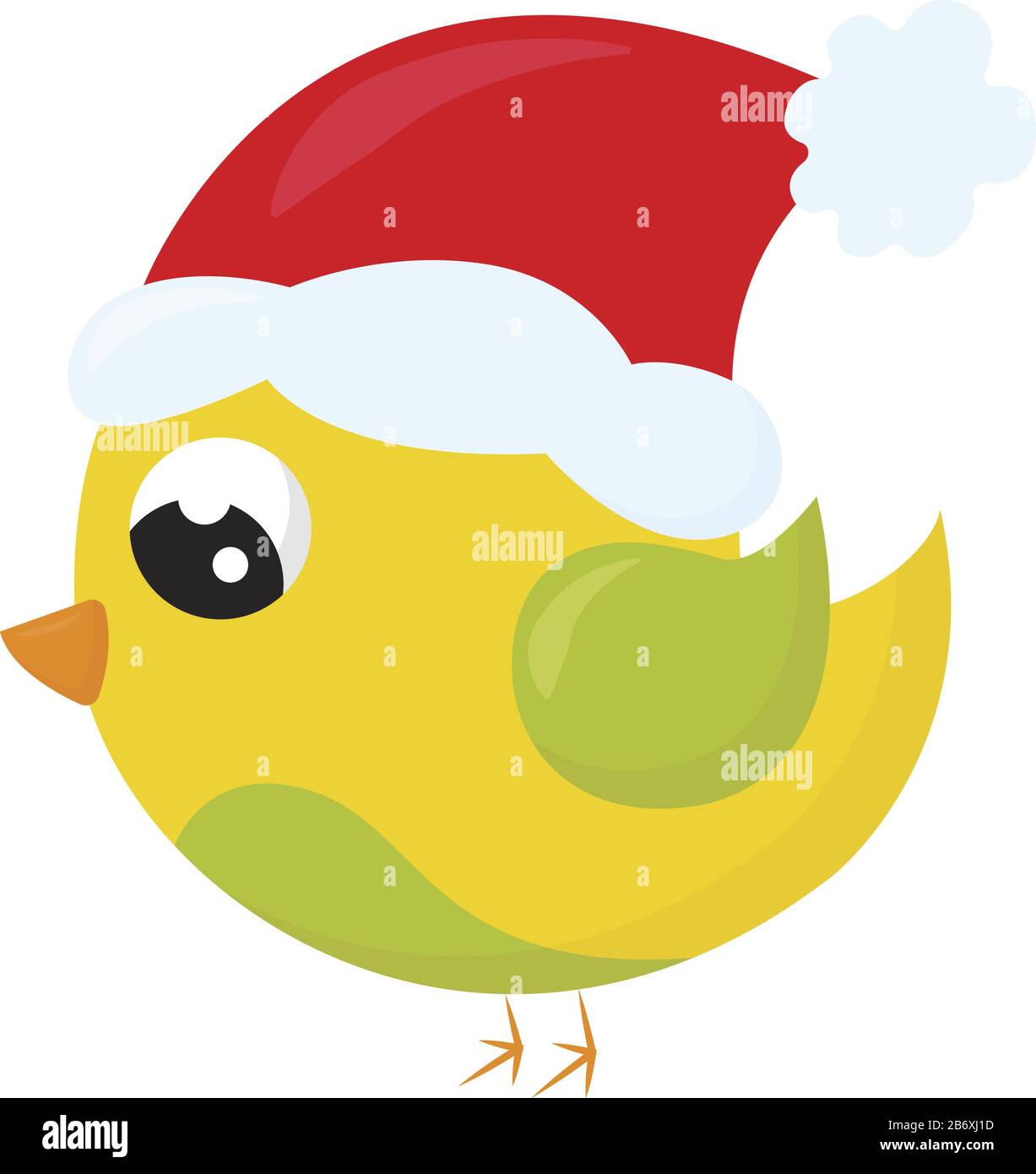 Small yellow bird, illustration, vector on white background Stock ...