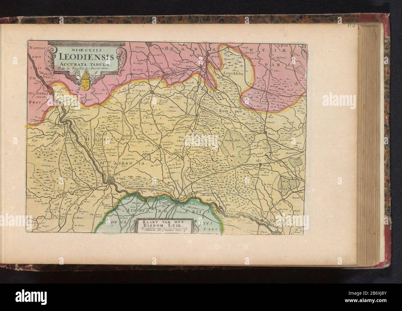 Kaart van bisdom Luik Dioecesis Leodiensis Accurata Tabula Kaart van ...