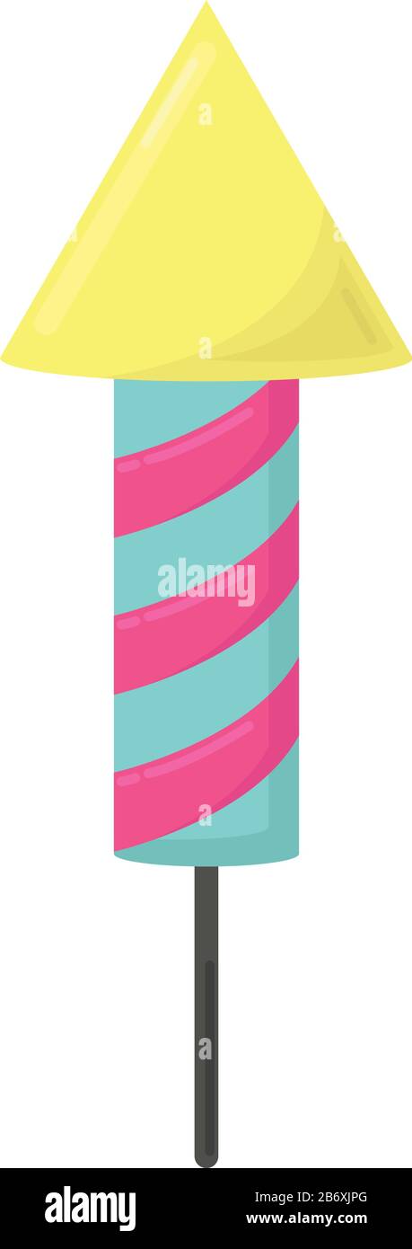 Firework rockets, illustration, vector on white background Stock Vector ...