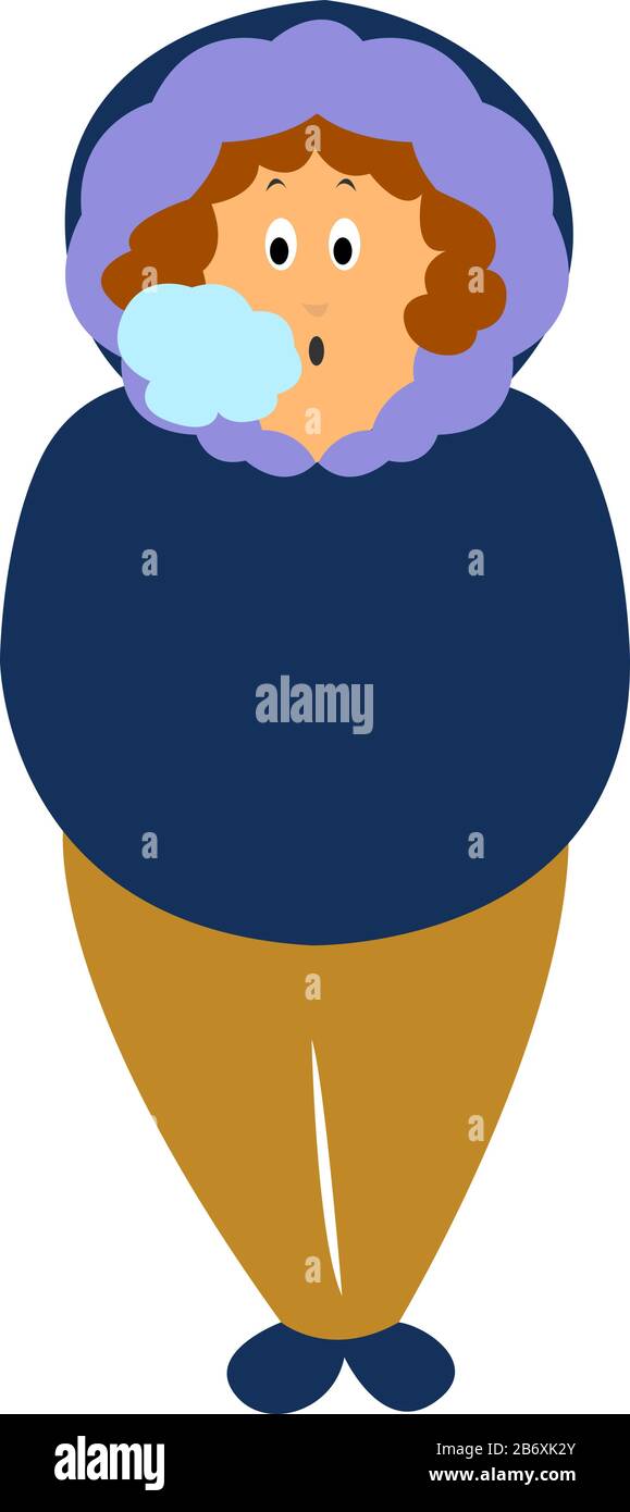 Cold weather, illustration, vector on white background Stock Vector ...