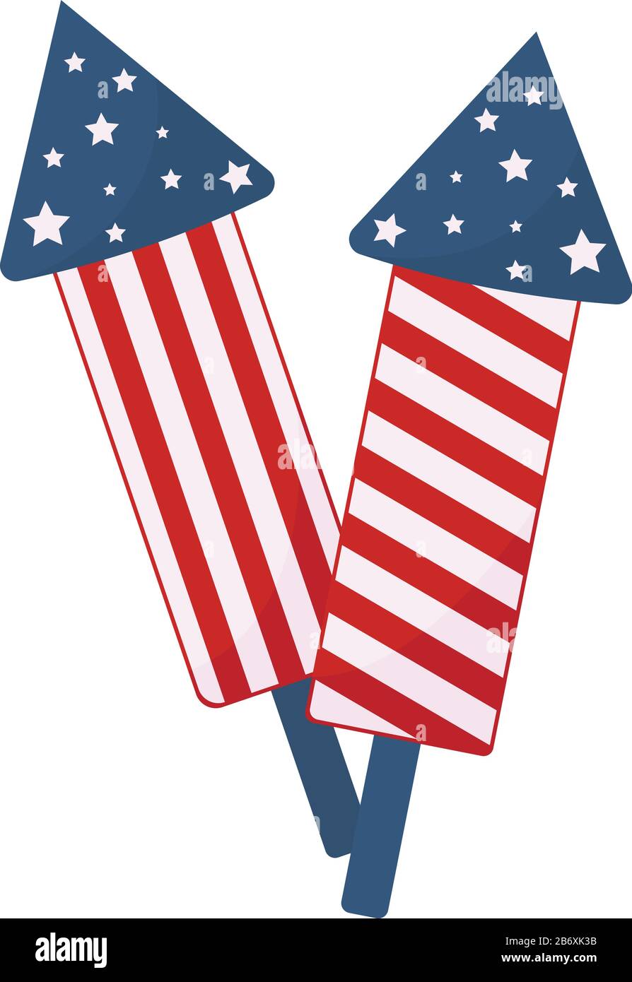 Firework rocket, illustration, vector on white background Stock Vector ...