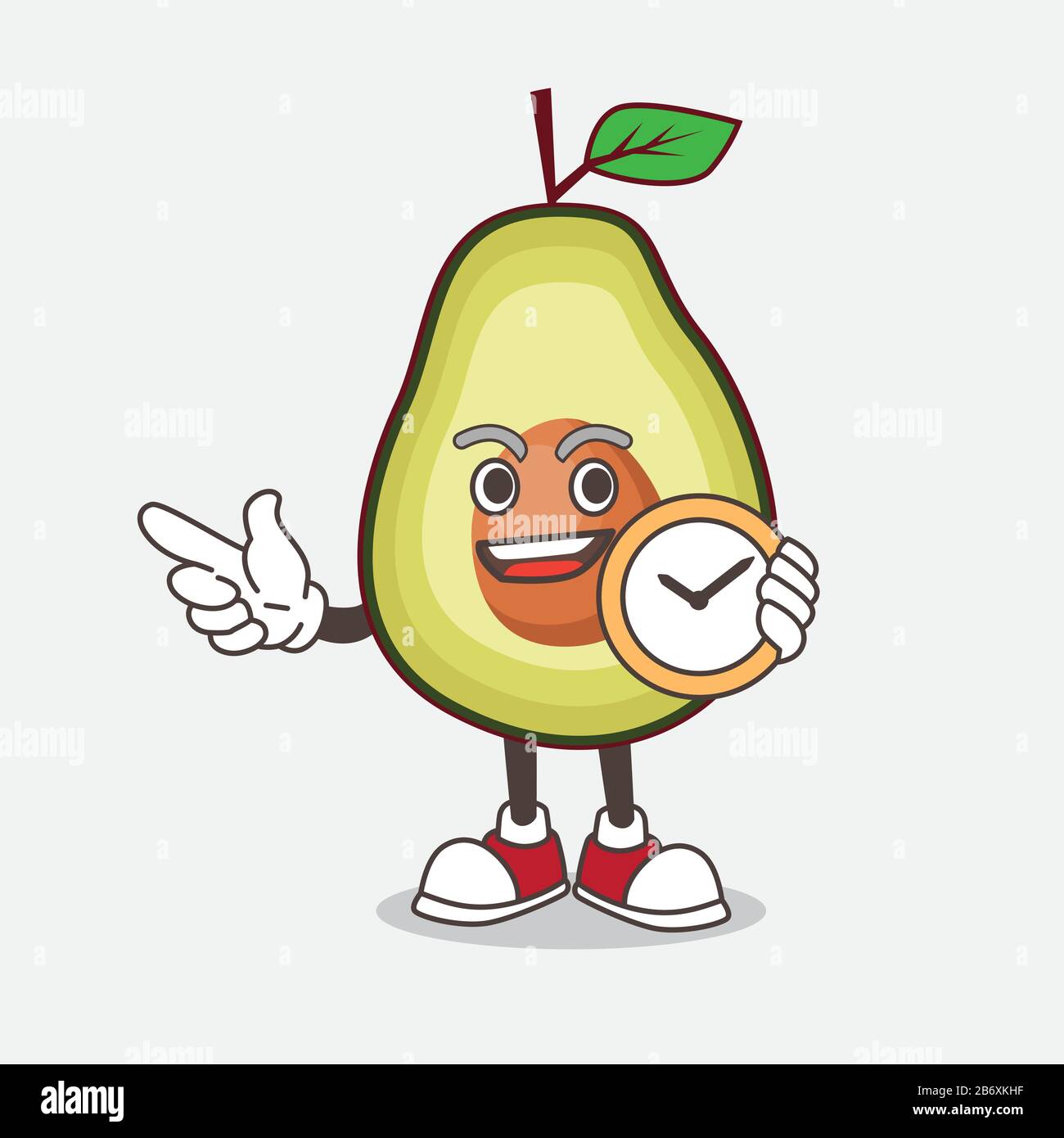 An Illustration of Avocado Fruit Vector Mascot Character Stock Vector ...