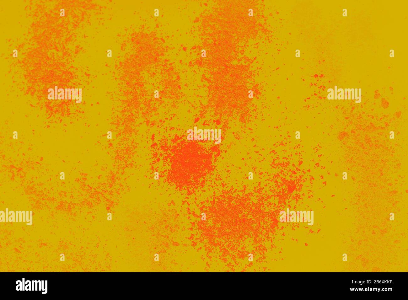 Abstract yellow mustard background with orange powder spots Stock Photo ...