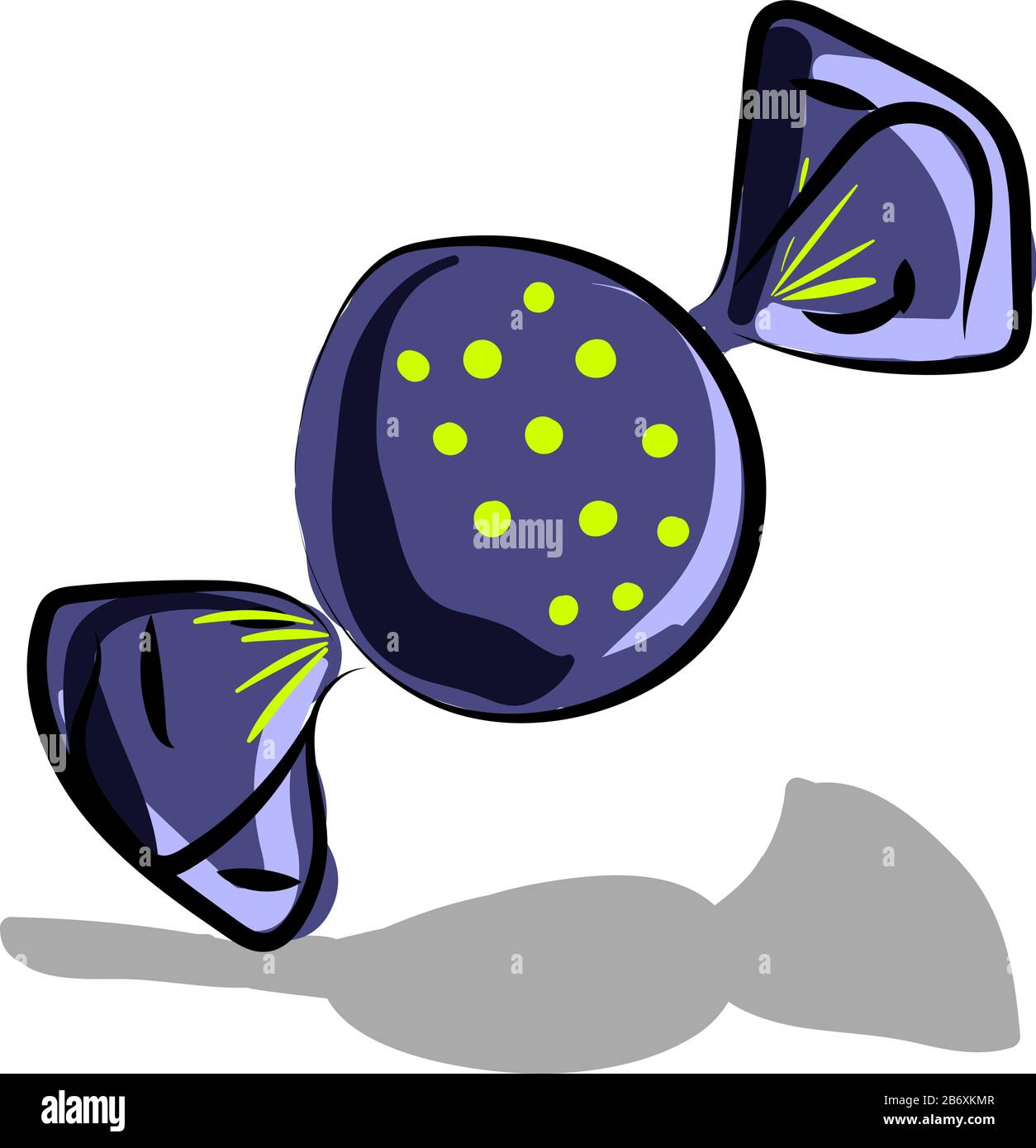 Blue candy, illustration, vector on white background Stock Vector Image ...