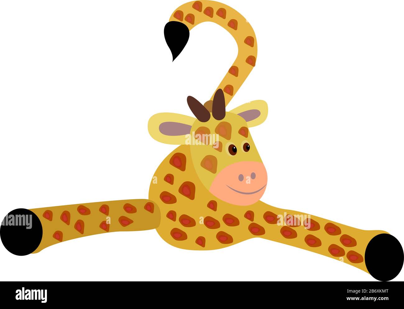 Giraffe dancing, illustration, vector on white background Stock Vector ...