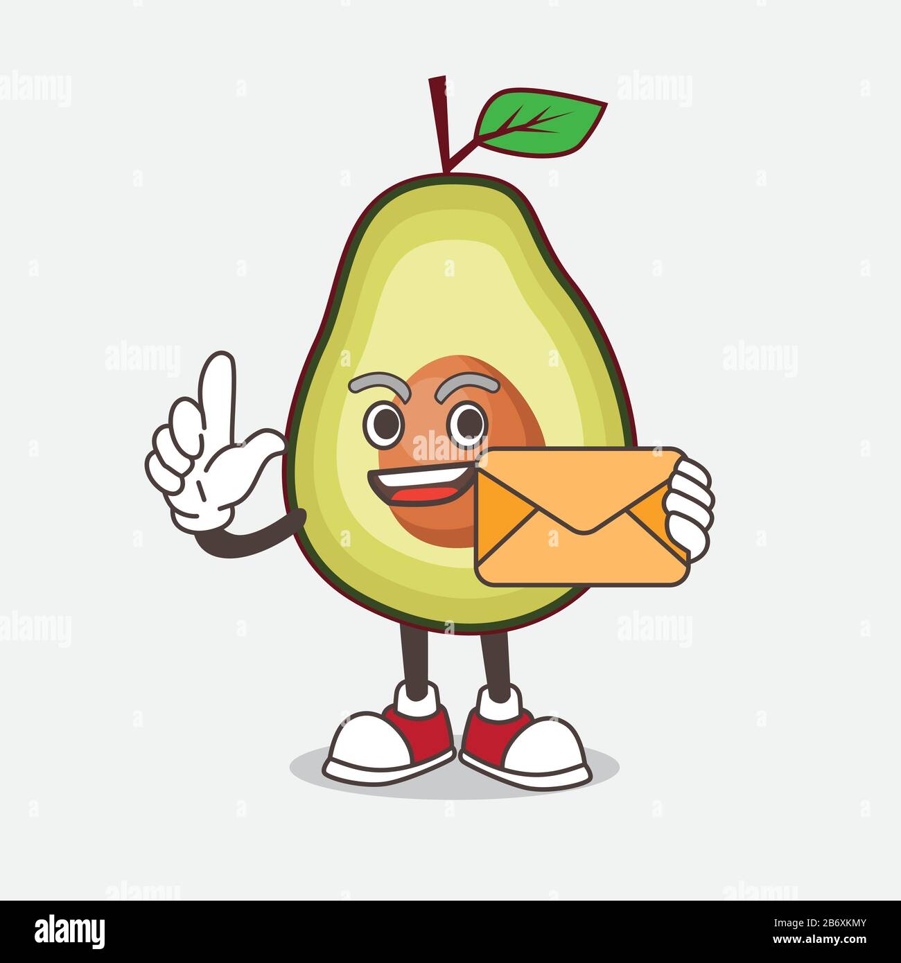 An Illustration of Avocado Fruit Vector Mascot Character Stock Vector ...