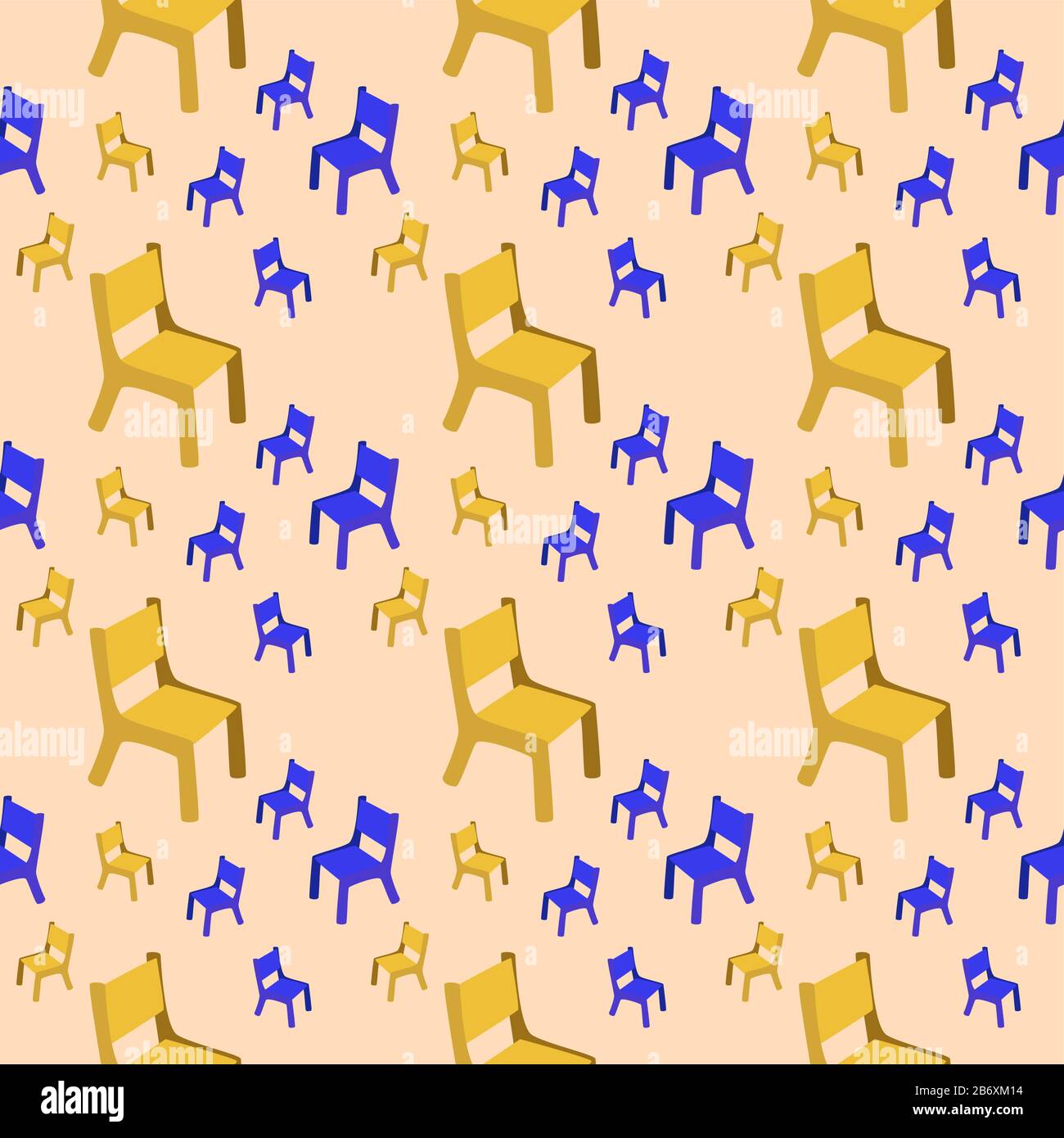 Chair pattern, illustration, vector on white background Stock Vector ...