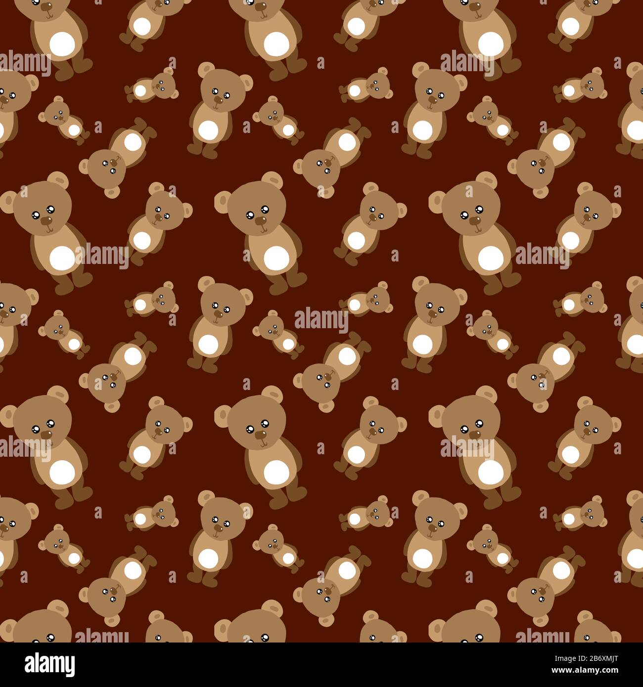 Bears pattern, illustration, vector on white background Stock Vector ...