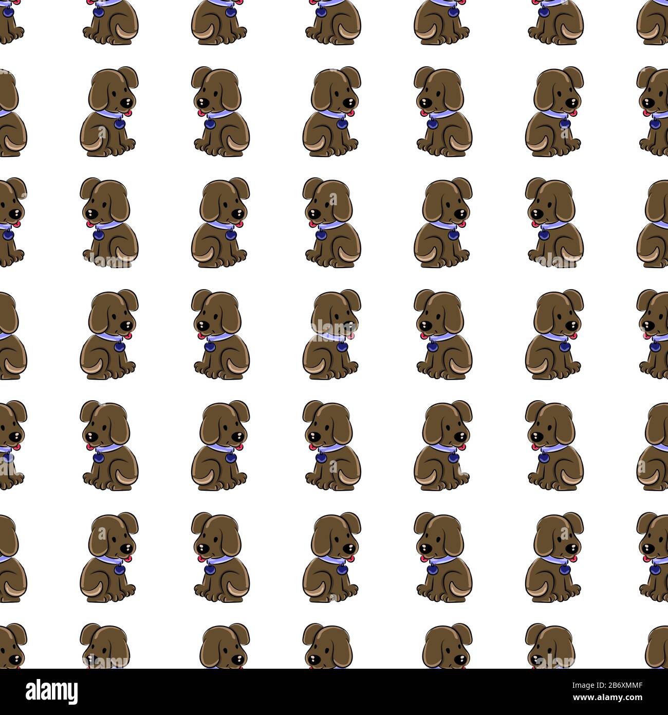Puppy wallpaper, illustration, vector on white background Stock Vector ...