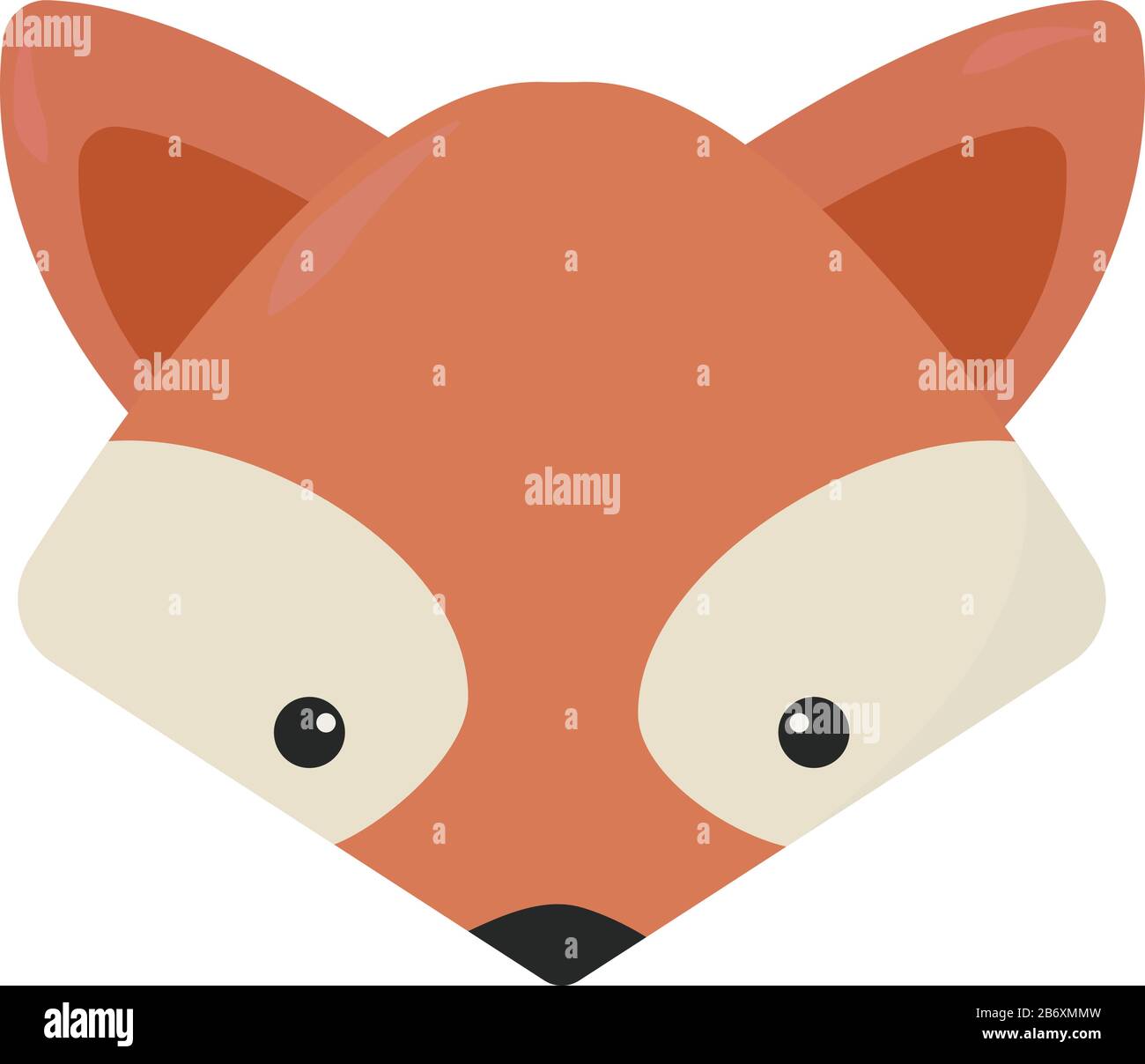 Cute fox, illustration, vector on white background Stock Vector Image ...