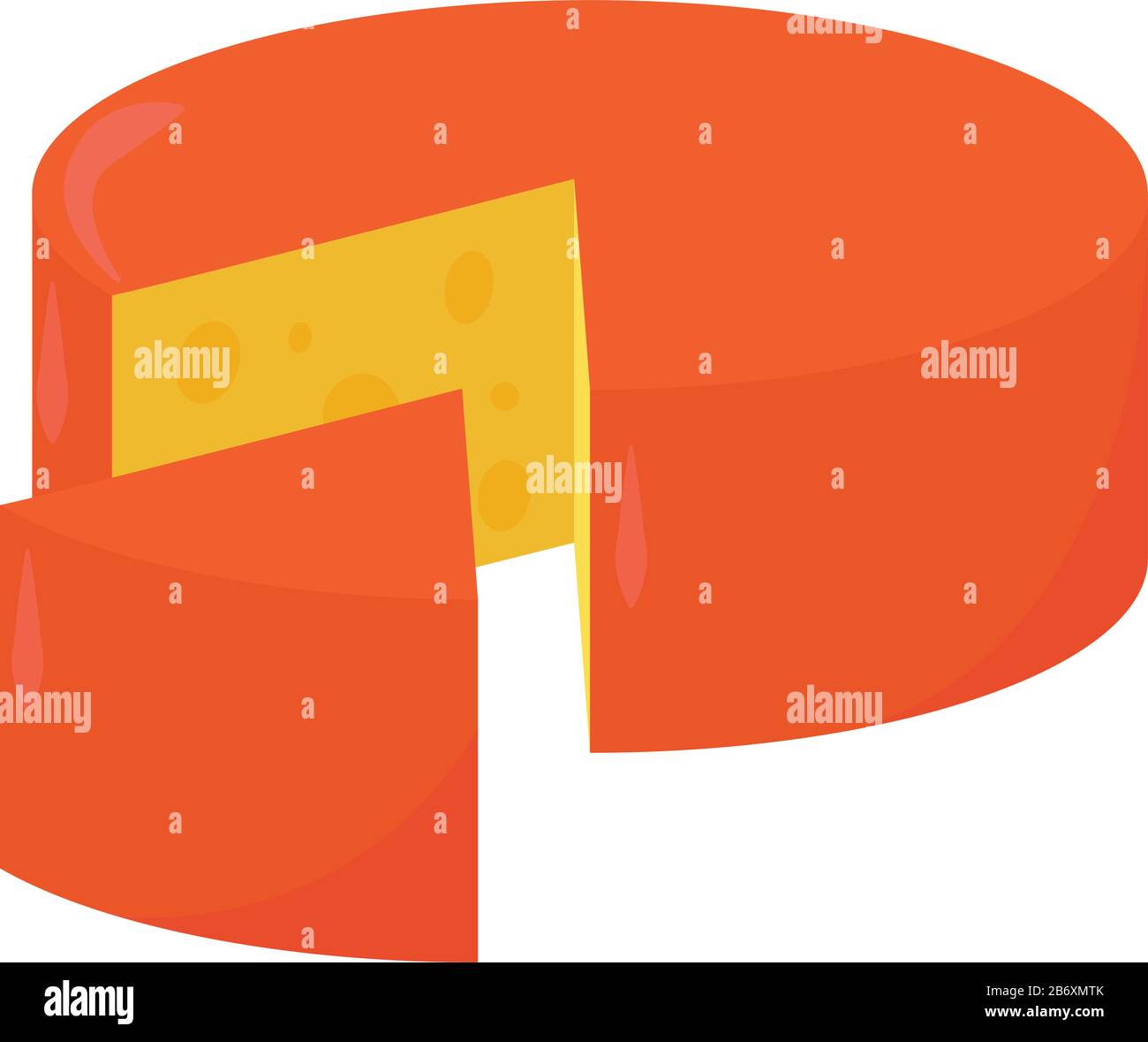 Orange cheese, illustration, vector on white background Stock Vector ...