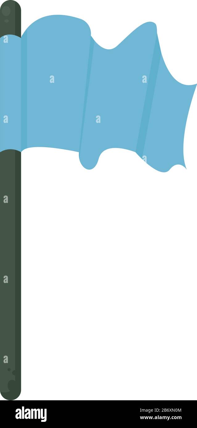 Blue flag, illustration, vector on white background Stock Vector Image ...