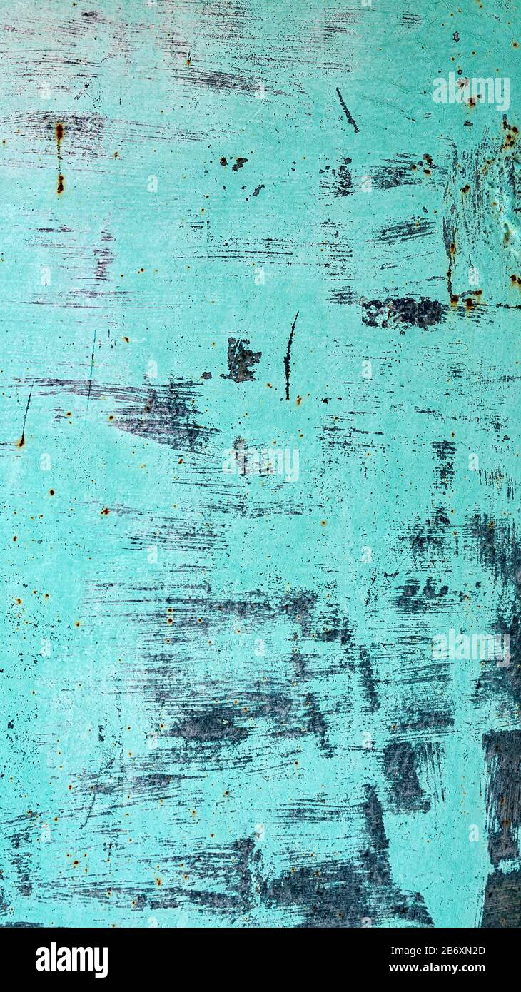 Abstract detailed blue metal wall background texture with seams and ...