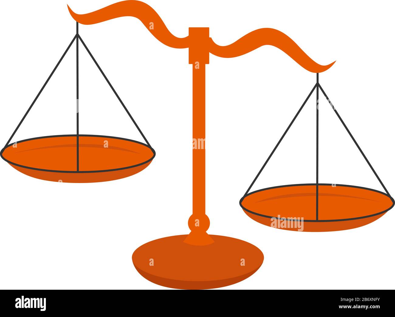 Orange scales, illustration, vector on white background Stock Vector ...