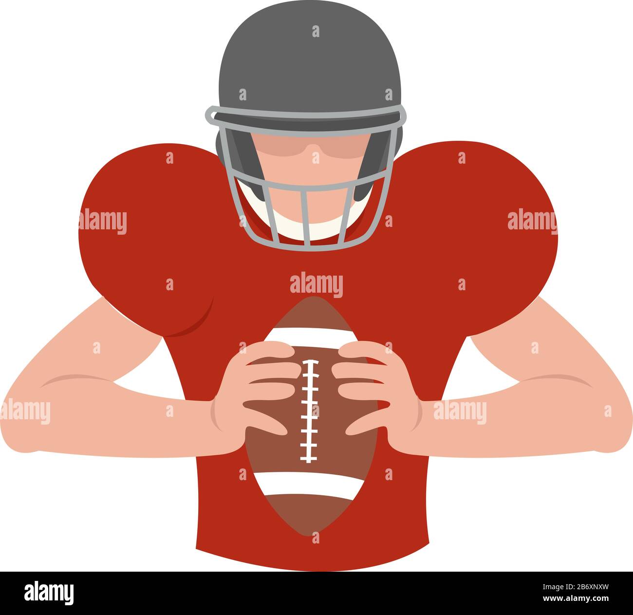 Football player, illustration, vector on white background Stock Vector ...