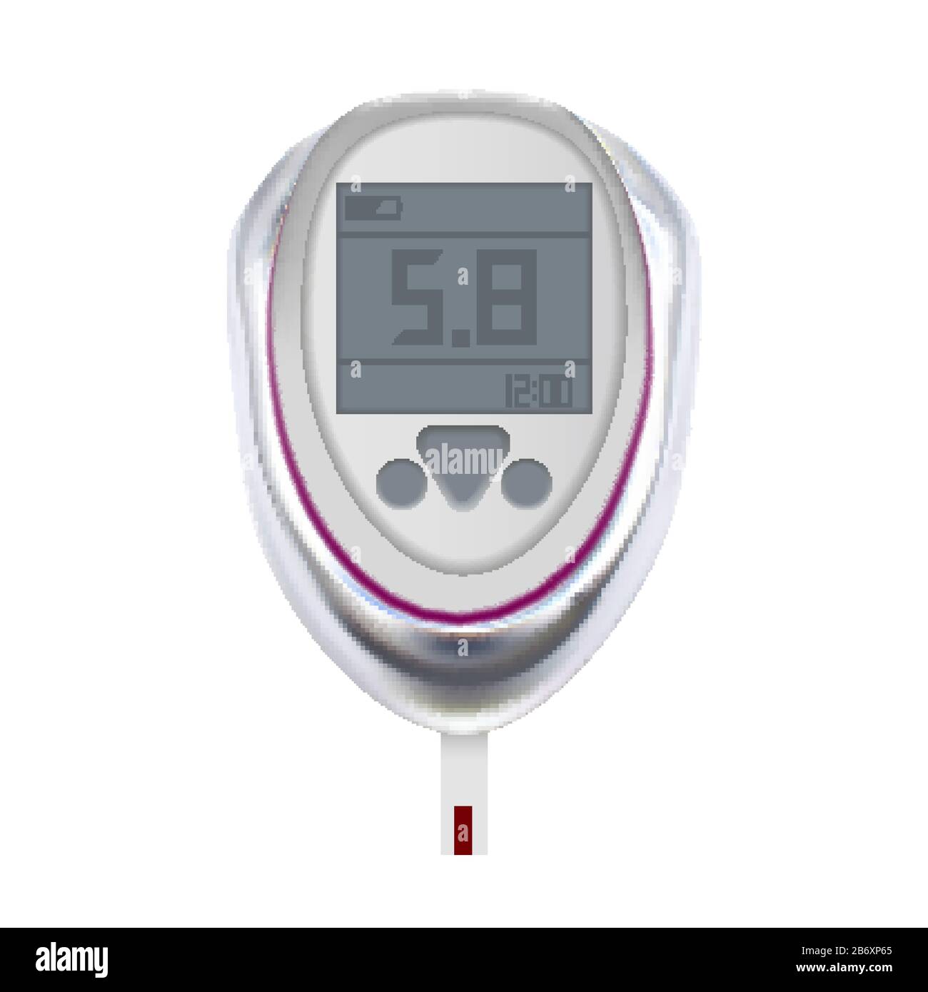 Glucose Meter Medical Electronic Equipment Vector Stock Vector Image ...
