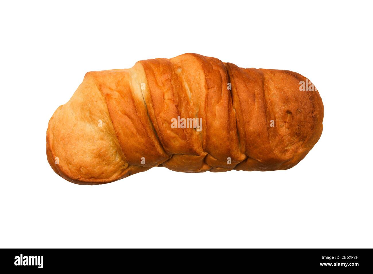 Loaf of bread on a white background. A traditional food item for ...