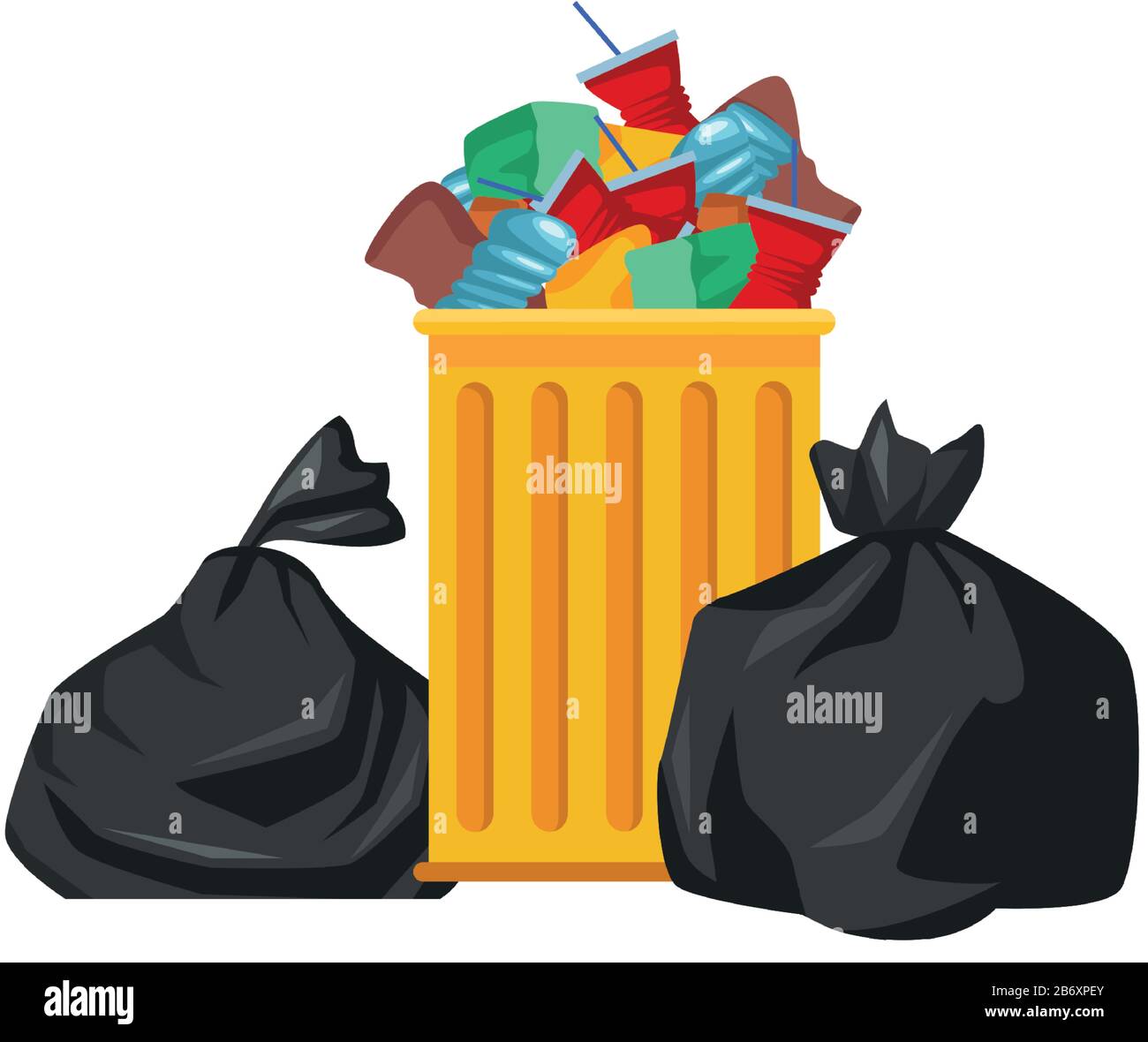 plastic garbage bag isolated icon Stock Vector Image & Art - Alamy
