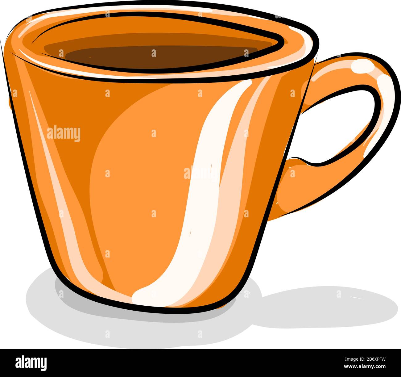 Cup of tea, illustration, vector on white background Stock Vector Image ...