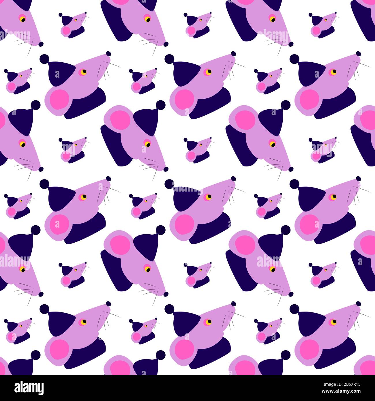 Mice wallpaper, illustration, vector on white background Stock Vector ...