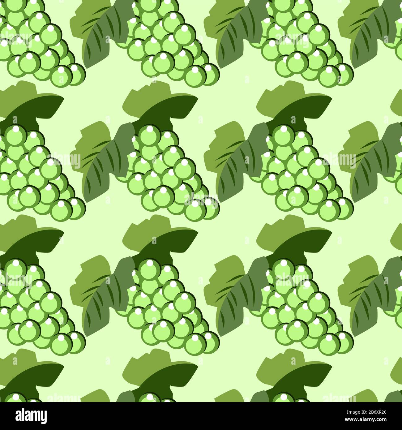 Green grapes, illustration, vector on white background Stock Vector ...