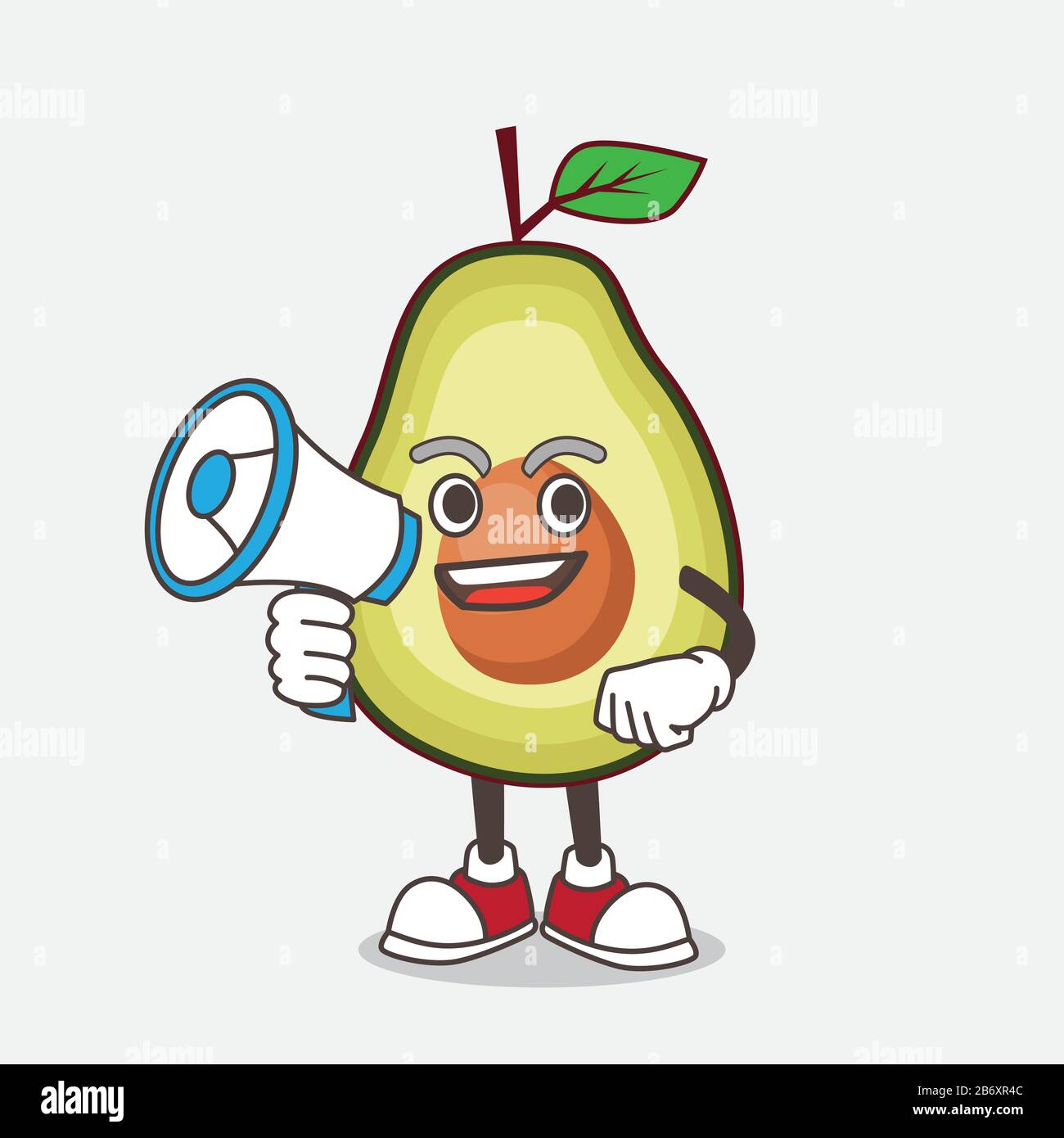 An Illustration of Avocado Fruit Vector Mascot Character Stock Vector ...