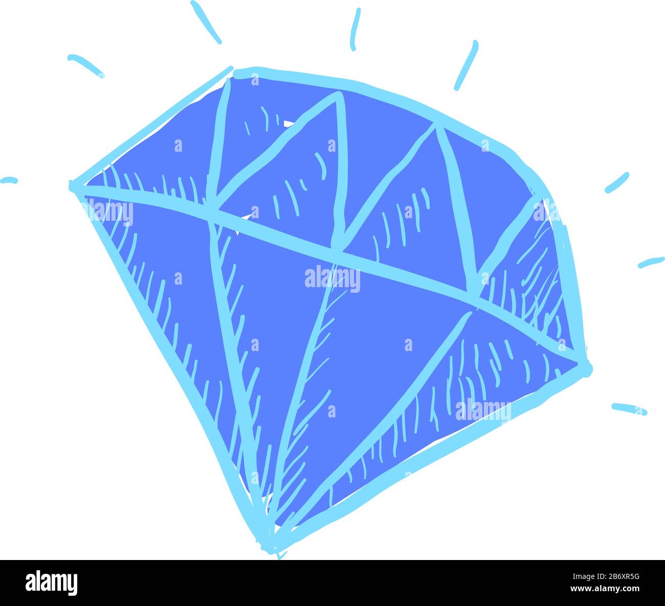 Diamond drawing, illustration, vector on white background Stock Vector ...