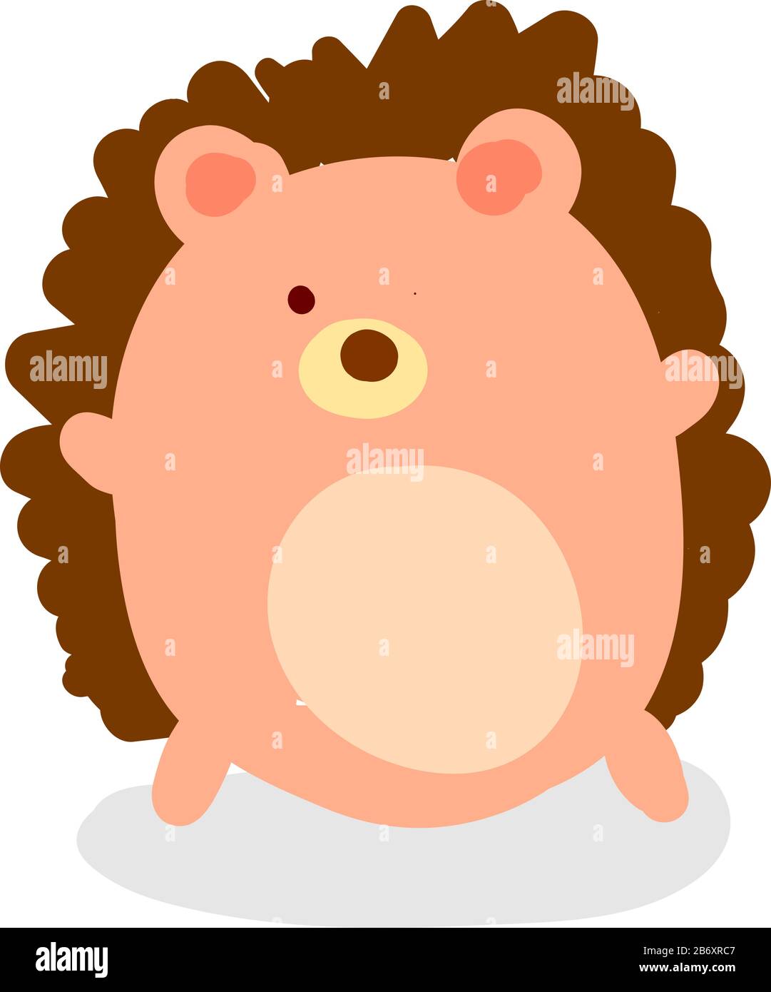 Fat hedgehog, illustration, vector on white background Stock Vector ...