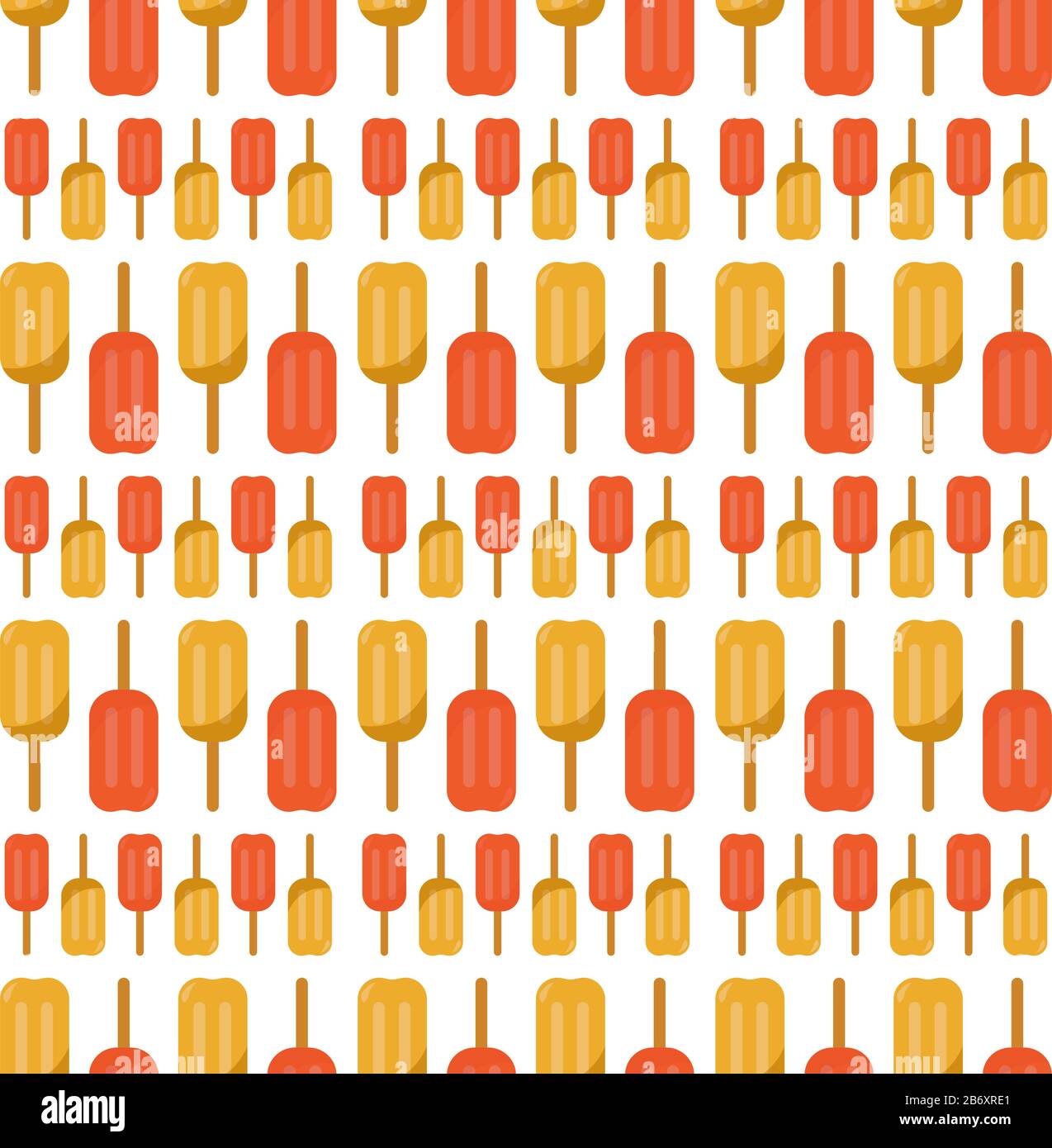 Ice cream pattern, illustration, vector on white background Stock ...