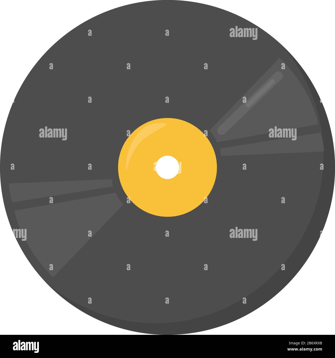 Black disk, illustration, vector on white background Stock Vector Image ...