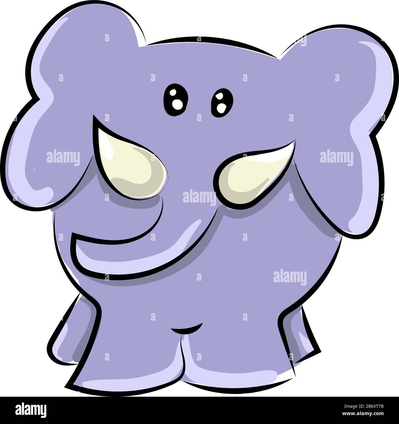 Purple elephant, illustration, vector on white background Stock Vector ...
