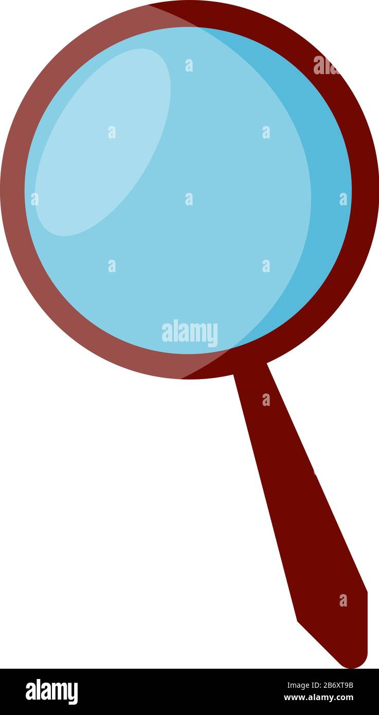 Magnifying glass, illustration, vector on white background Stock Vector ...