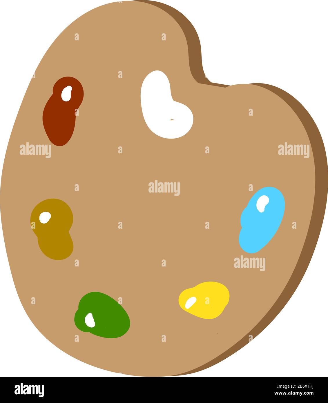 Color pallet, illustration, vector on white background Stock Vector ...