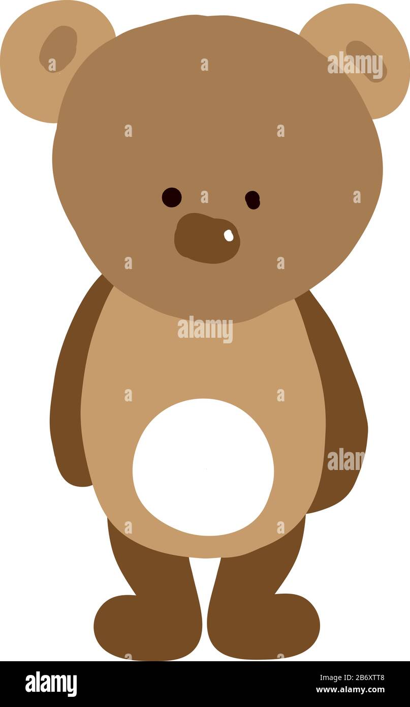 Flat bear, illustration, vector on white background Stock Vector Image ...