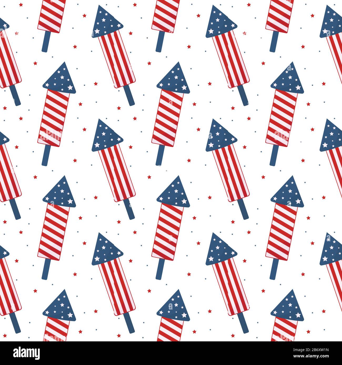 Fireworks rockets, illustration, vector on white background Stock ...