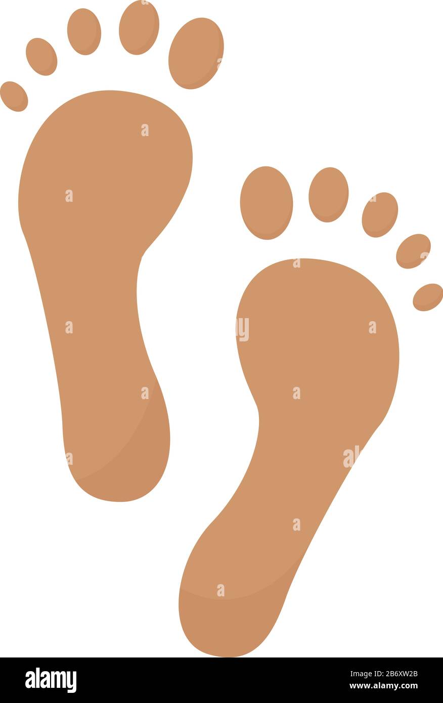Foot steps, illustration, vector on white background Stock Vector Image ...
