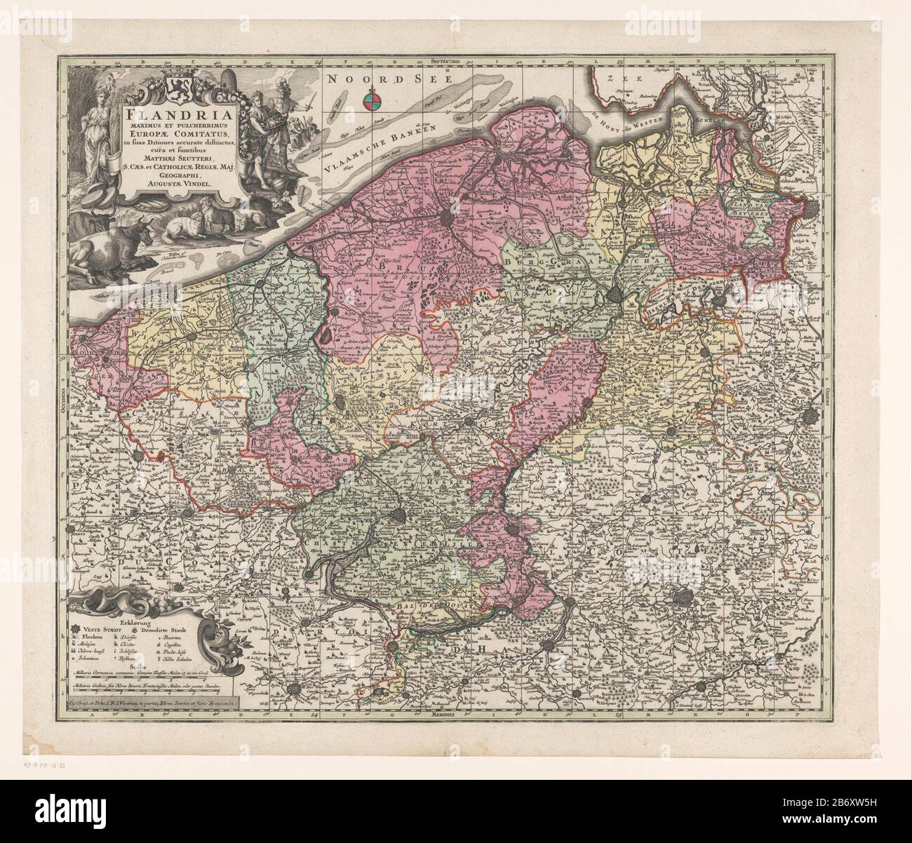 Kaart van het graafschap Vlaanderen Flandria maximus et pulcherrimus ...