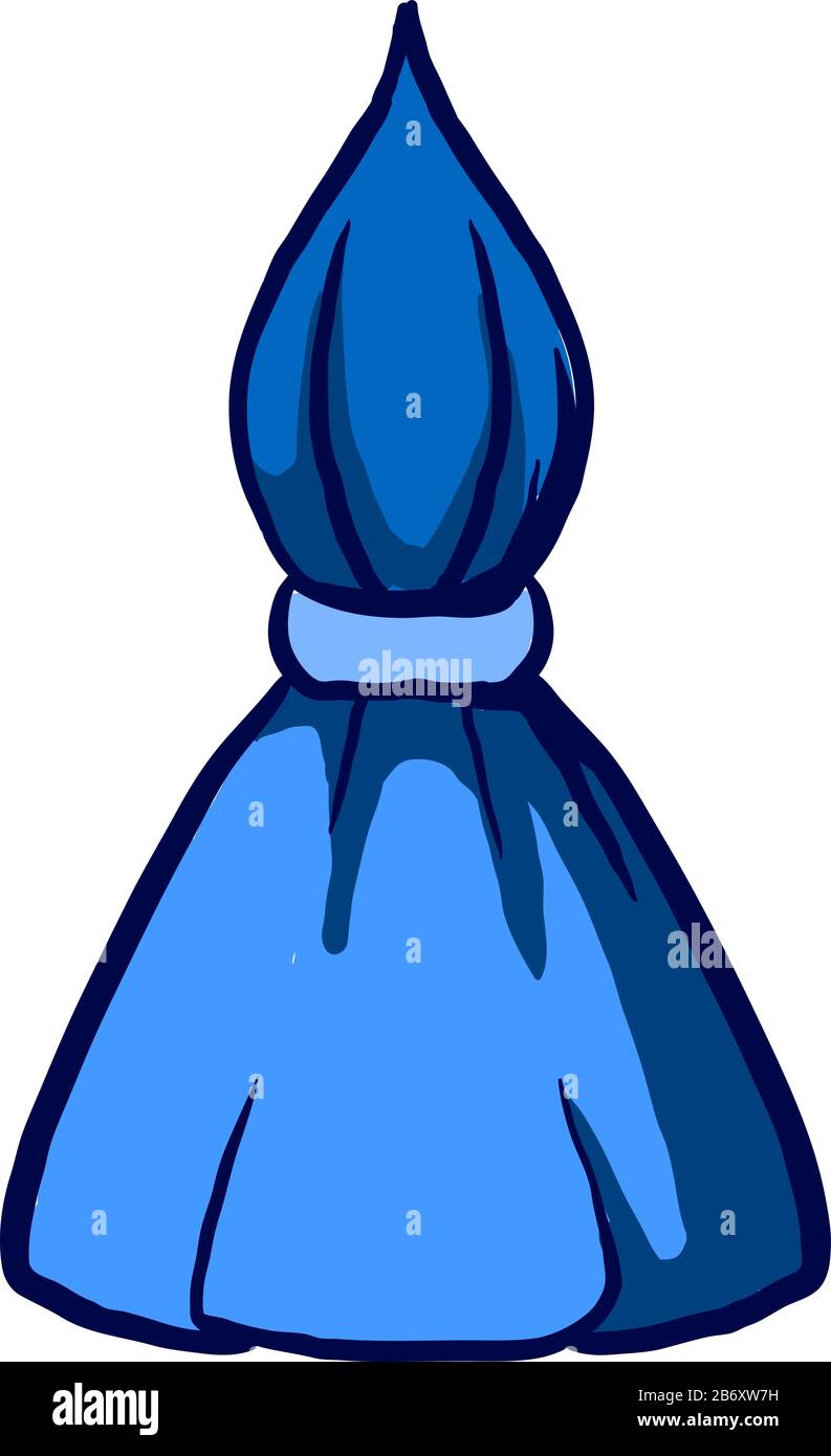 Blue woman dress, illustration, vector on white background Stock Vector ...