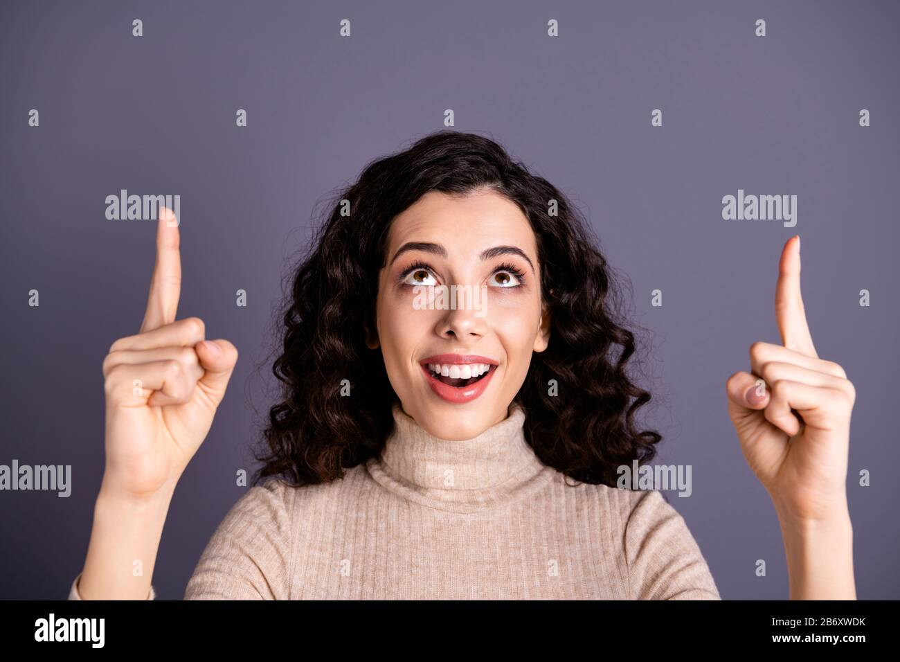 Close-up portrait of her she nice attractive charming cute cheerful ...