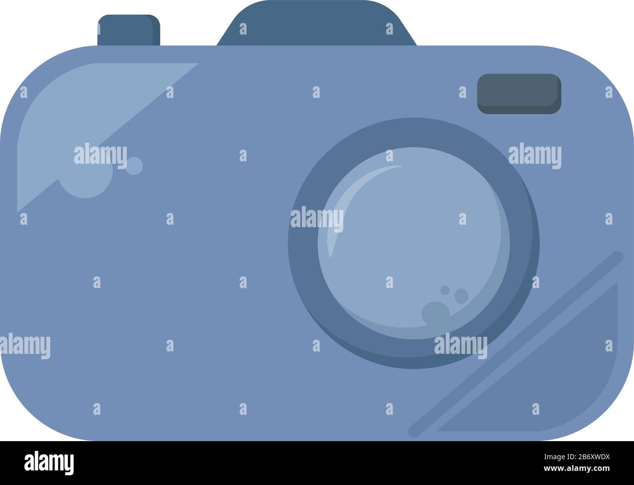 Blue camera, illustration, vector on white background Stock Vector ...