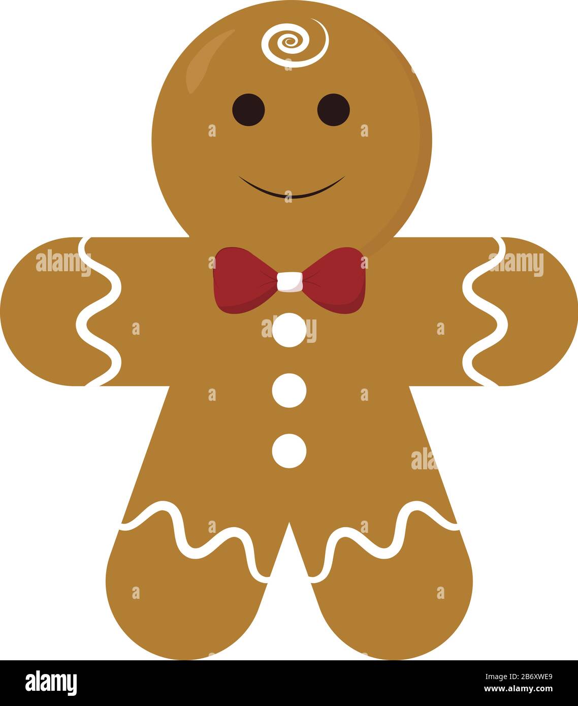 Gingerbread, illustration, vector on white background Stock Vector ...