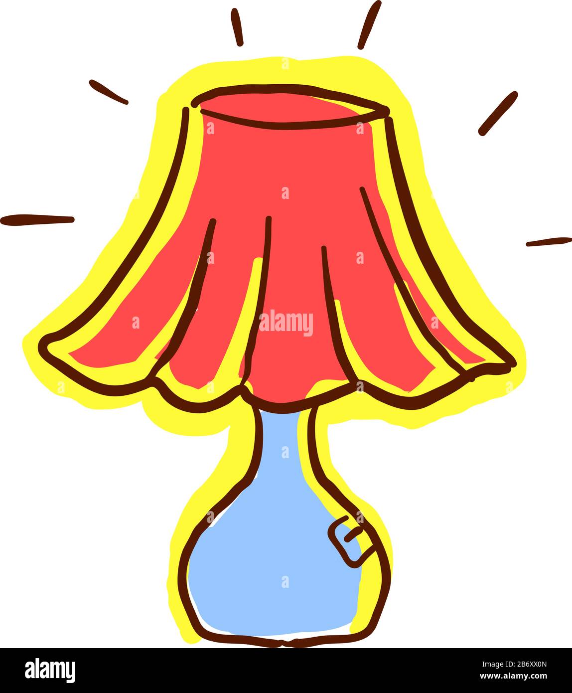 Glowing lamp, illustration, vector on white background Stock Vector ...