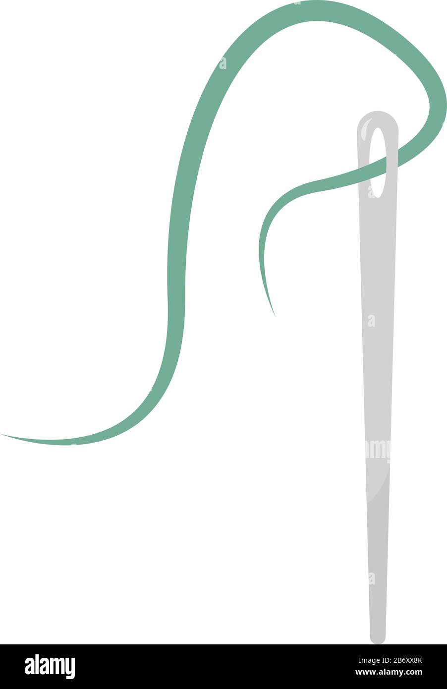 Needle, illustration, vector on white background Stock Vector Image ...