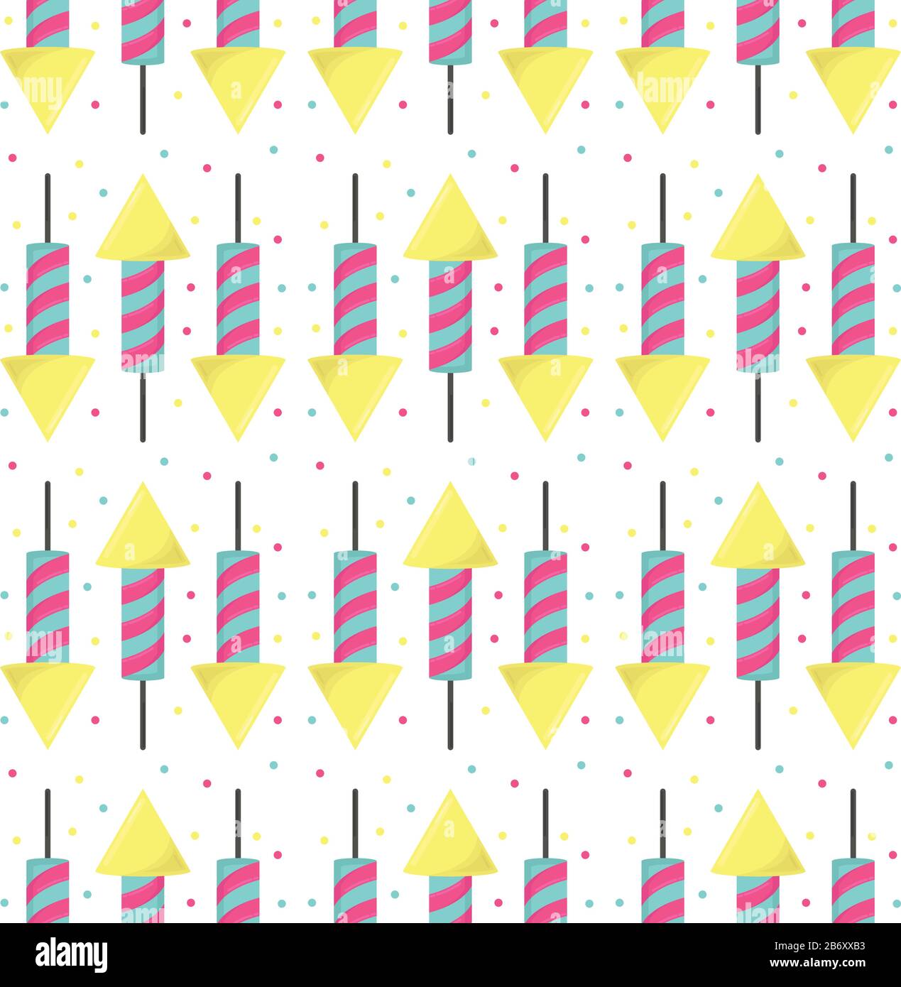 Fireworks pattern, illustration, vector on white background Stock ...