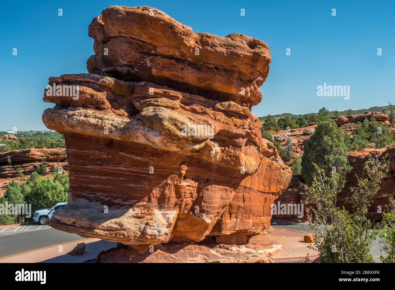 The Balanced Rock in Colorado Springs, Colorado Stock Photo - Alamy