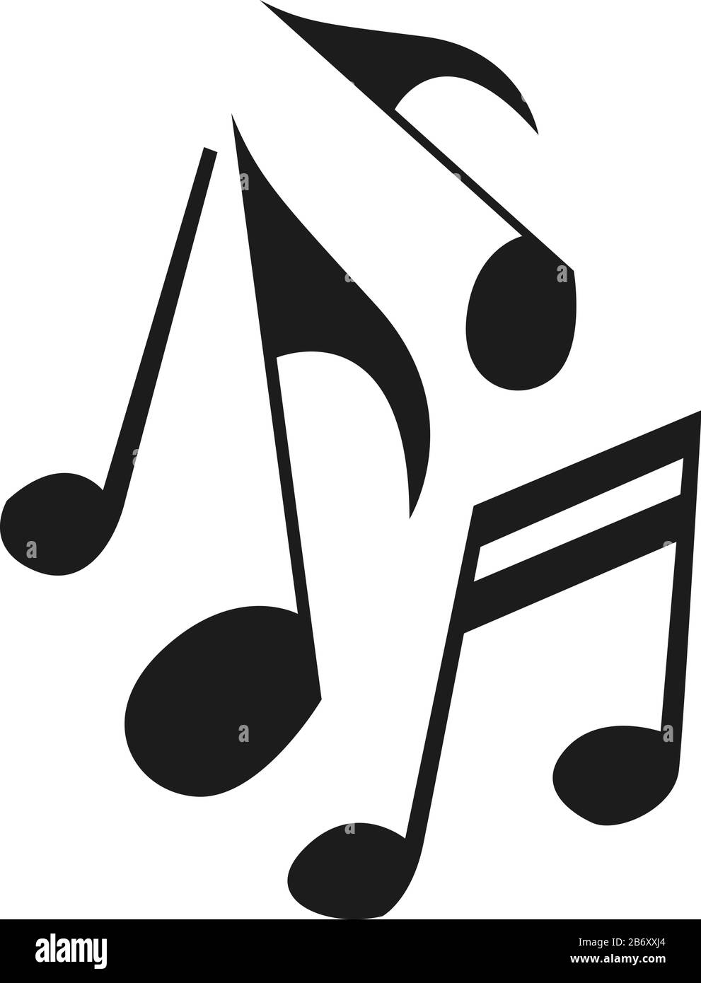 Classic music notes on Cut Out Stock Images & Pictures - Alamy