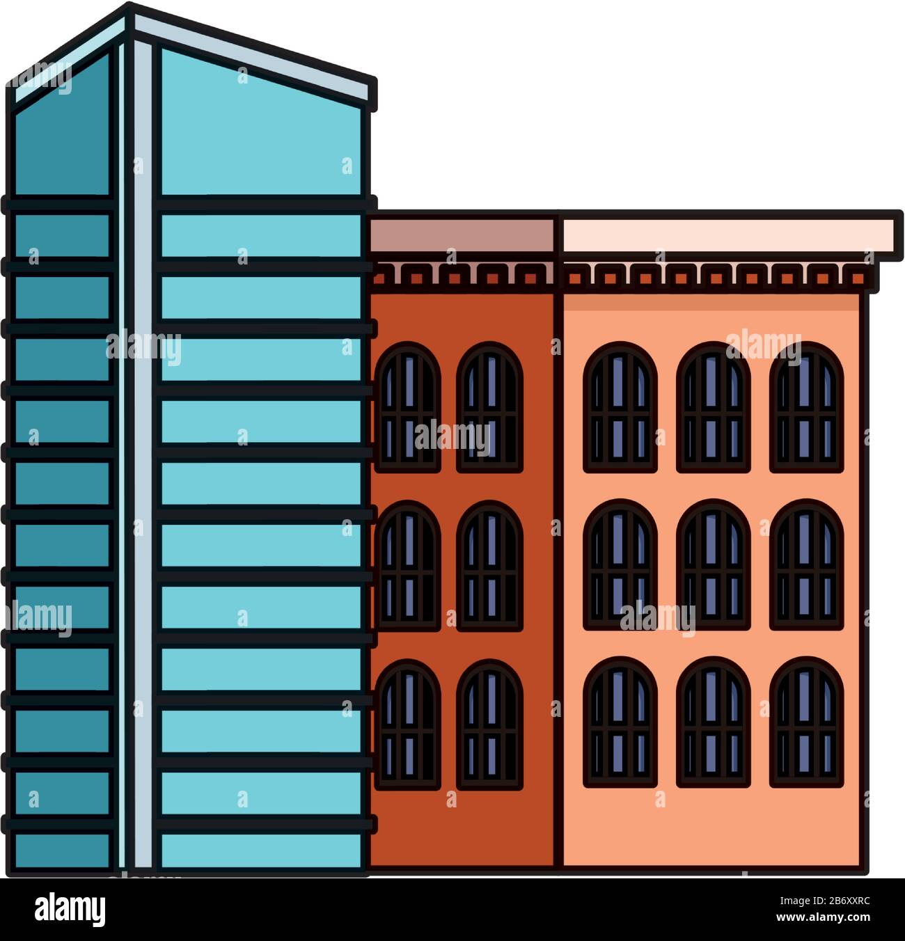 building with windows isolated icon Stock Vector Image & Art - Alamy