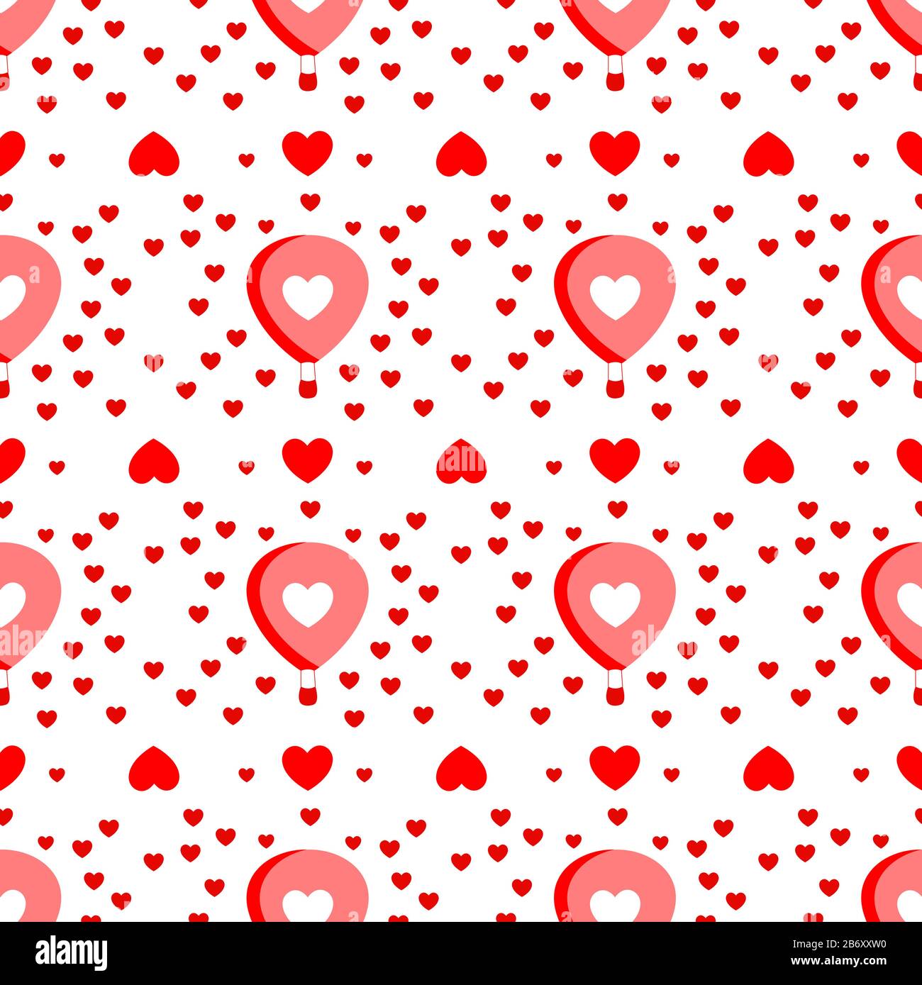 Hearts pattern, illustration, vector on white background Stock Vector ...